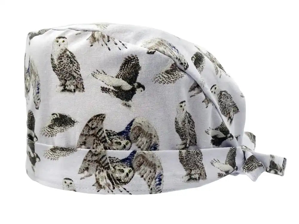 Anpassbare OP Haube Graue Eulen